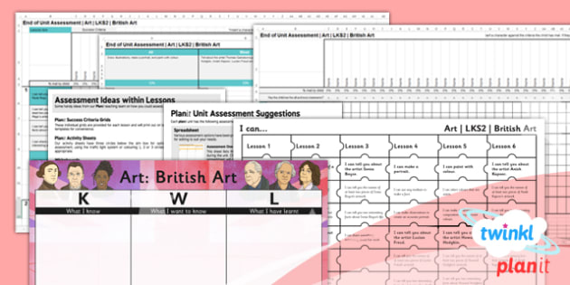Art: British Art LKS2 Unit Assessment Pack (teacher made)