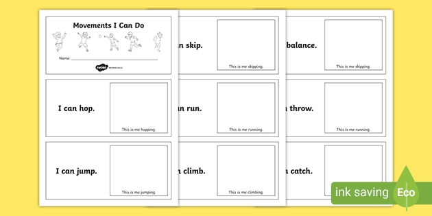 Movements I Can Do Activity Booklet (teacher made)