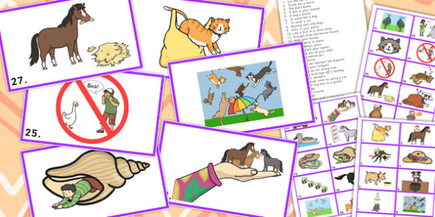 Idiom Animal Picture Cards - Printable - Primary Resource