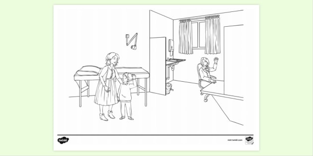 FREE! - Antoine With Headache Scene Colouring | Colouring Sheets