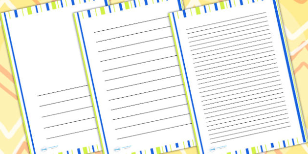 FREE! - Green And Blue Stripe Page Borders (teacher made)