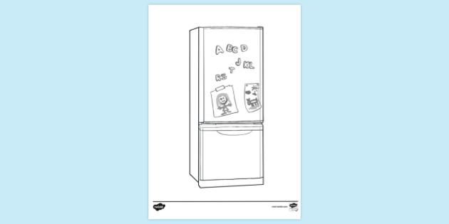 FREE! - Fridge With Magnets Colouring | Colouring Sheets