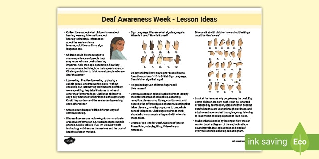 Deaf Awareness Week Teaching Ideas