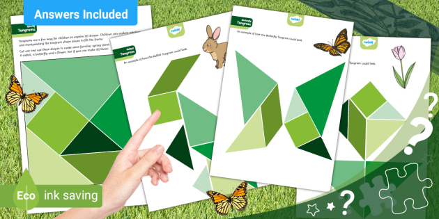 Spring Tangram - AL - Kids - Twinkl Puzzles (teacher made)