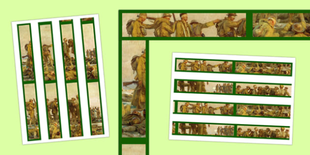 Poetry of World War One Display Border (teacher made)