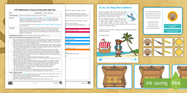EYFS Maths: A Counting Treasure Hunt Group Activity Adult Input Plan and