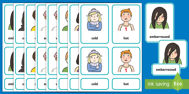 Feelings Three-Part Cards (teacher made)