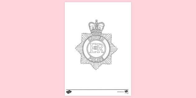 FREE! - British Police Badge Colouring Sheet | Colouring Sheets