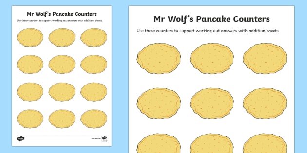 Addition Counters to Support Teaching on Mr Wolf's Pancakes