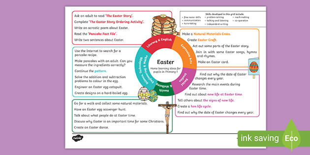 Catholic Easter P1 Mini Home Learning Topic (teacher made)