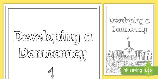 Developing a Democracy Year 6 Integrated Unit Title Colouring Page