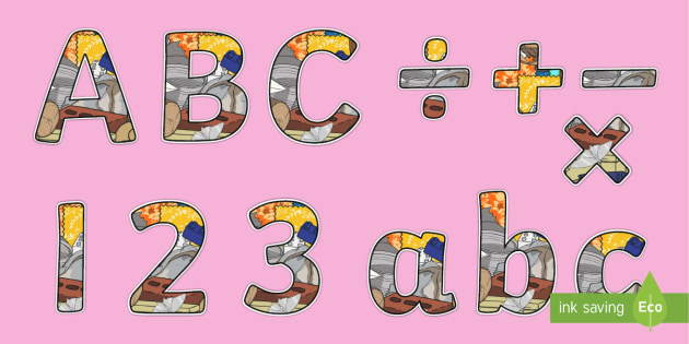 Everyday Materials Full Alphabet Display Lettering