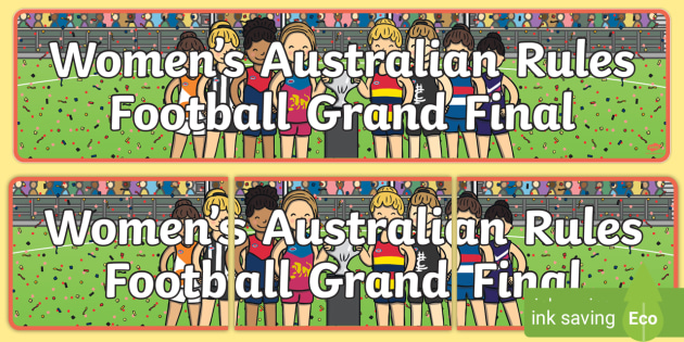 Women's Australian Rules Football Grand Final Display Banner