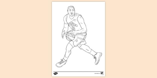 Lebron James colouring page | Colouring Sheet