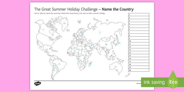 The Great Summer Holiday Challenge Worksheet / Worksheet