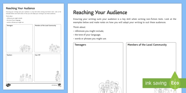Target Audience Analysis Worksheet