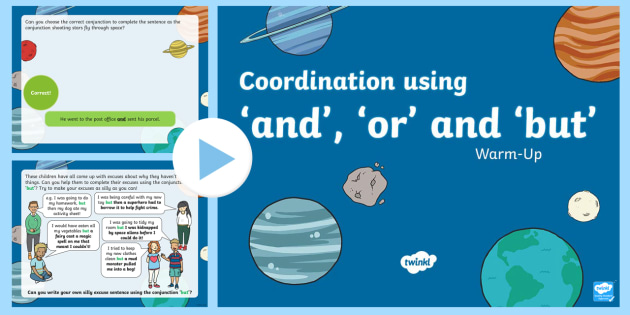 Simple Conjunctions Grammar Lesson PowerPoint (teacher made)