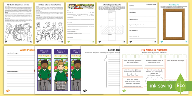 Back to School Activities Pack: Year 2 (teacher made)