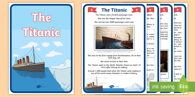 The Titanic Information Posters (teacher made)