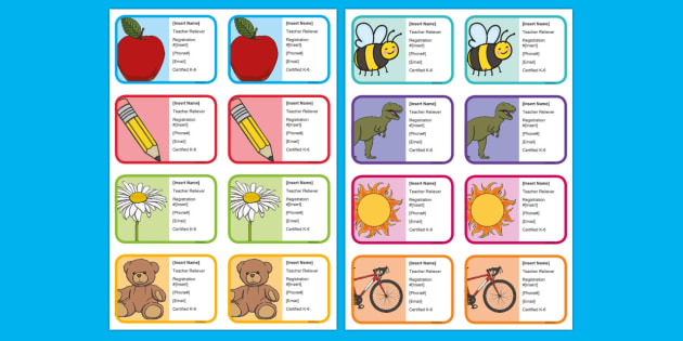 Editable Reliever Contact Information Cards (teacher made)