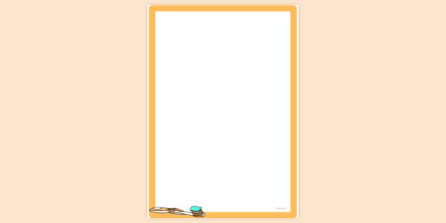 FREE! - Simple Blank Toothbrush Page Border | Page Borders | Twinkl
