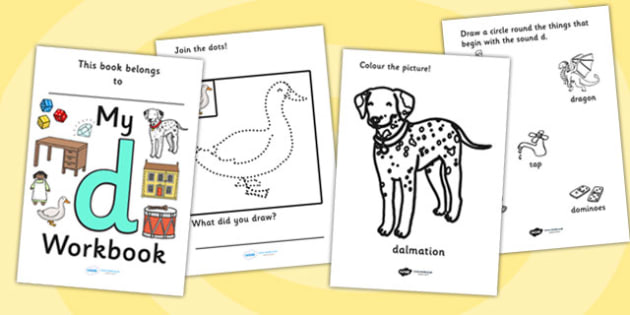 My Workbook d lowercase (teacher made)