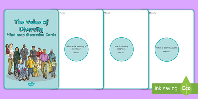 The Value of Diversity Mind Map Discussion Cards