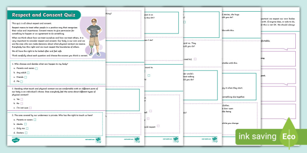 Respect and Consent Quizzes | twinkl.co.uk