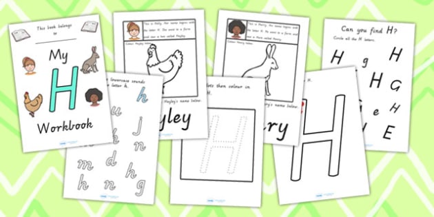 FREE! - My Workbook H uppercase (teacher made)