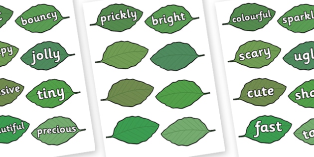 FREE! - Wow Words on Leaves for Display Tree (teacher made)