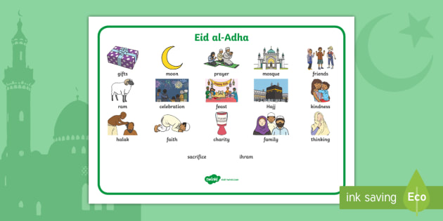 Eid al-Adha Topic Word Mat (teacher made)