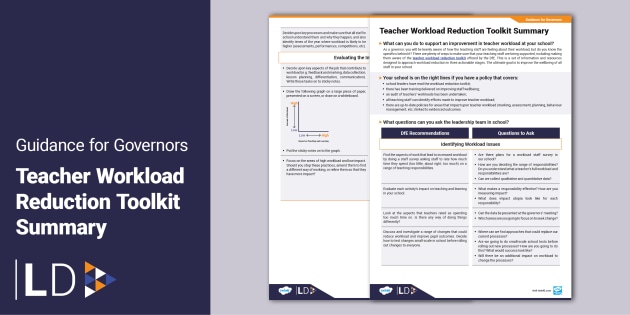 Guidance for Governors: Teacher Workload Reduction Toolkit