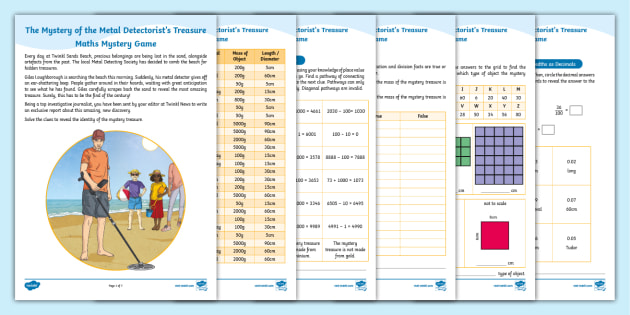 👉 Y4 Maths Mystery of the Metal Detectors Treasure