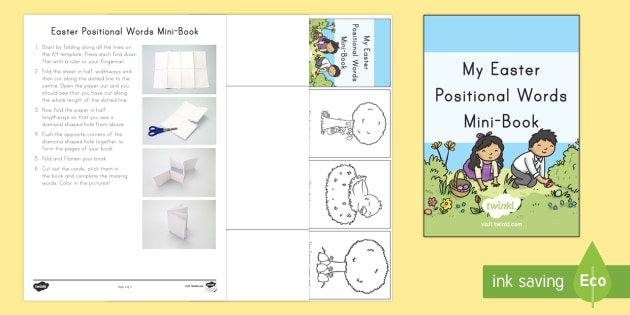 Easter Positional Words Mini Book