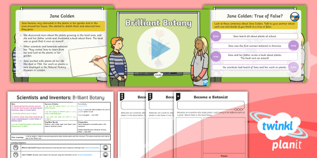 Science: Scientists and Inventors: Brilliant Botany Year 2 Lesson Pack 2
