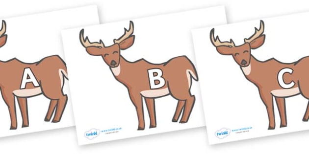 FREE! - A-Z Alphabet on Deer (teacher made)
