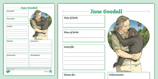 Jane Goodall Biographies | twinkl.co.uk