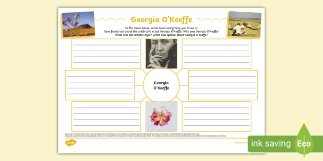 Georgia O'Keeffe Mind Map (teacher made)