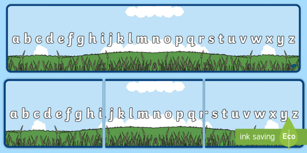 Ground Grass Sky Alphabet Strip (teacher made)