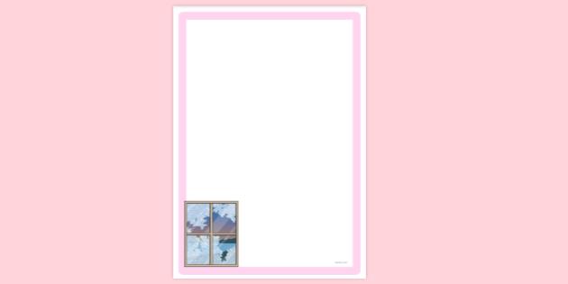 * NEW * Simple Blank Frost on Window Page Border