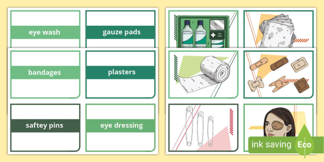 Older Learners: First Aid Vocabulary Cards (Teacher-Made)
