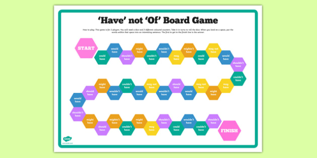 'Have' Not 'Of' Board Game - KS2 English Grammar - Age 7-11 years