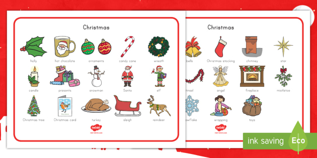 Christmas Word Mats (teacher made)