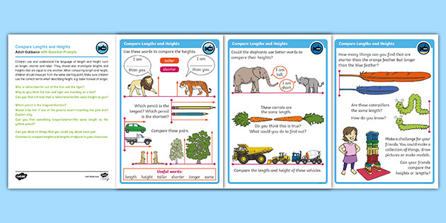 👉 White Rose Maths Compatible Y1 Compare Lengths and Heights