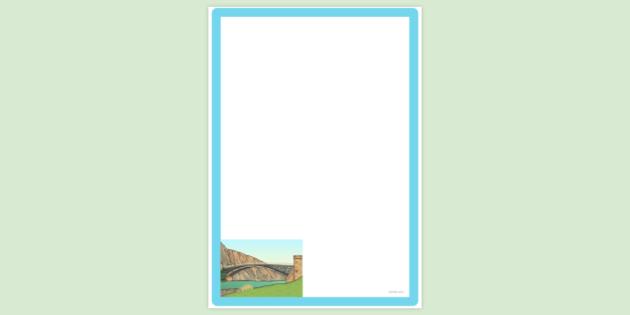 FREE! - Thomas Telford Bridge Page Border | Page Borders | Twinkl