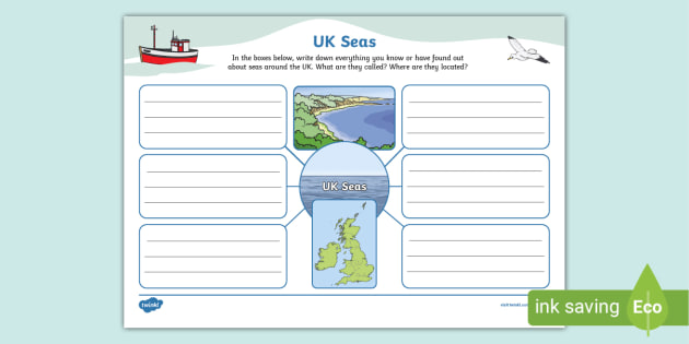 UK Seas Mind Map (teacher made)