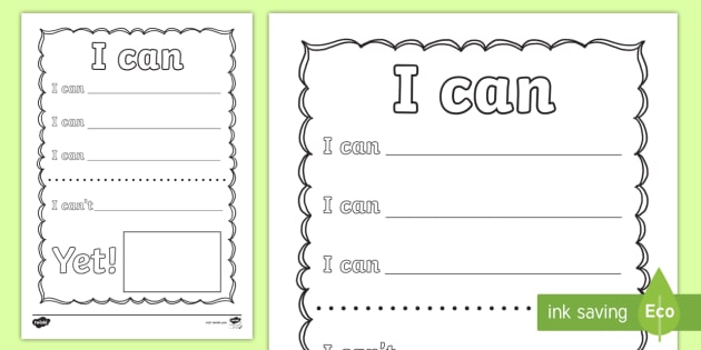 FREE! - Growth Mindset Affirmation Activity: I Can