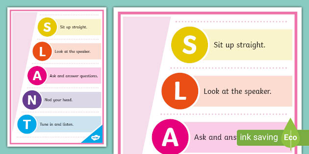 Good Listening SLANT Display Poster (teacher made) - Twinkl