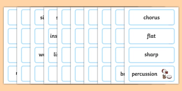 FREE! - 👉 Music Topic Word Cards (teacher made)
