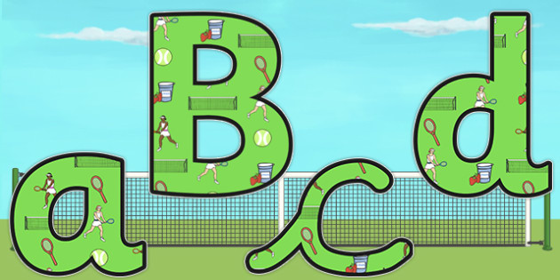 Wimbledon Themed Size Editable Display Lettering